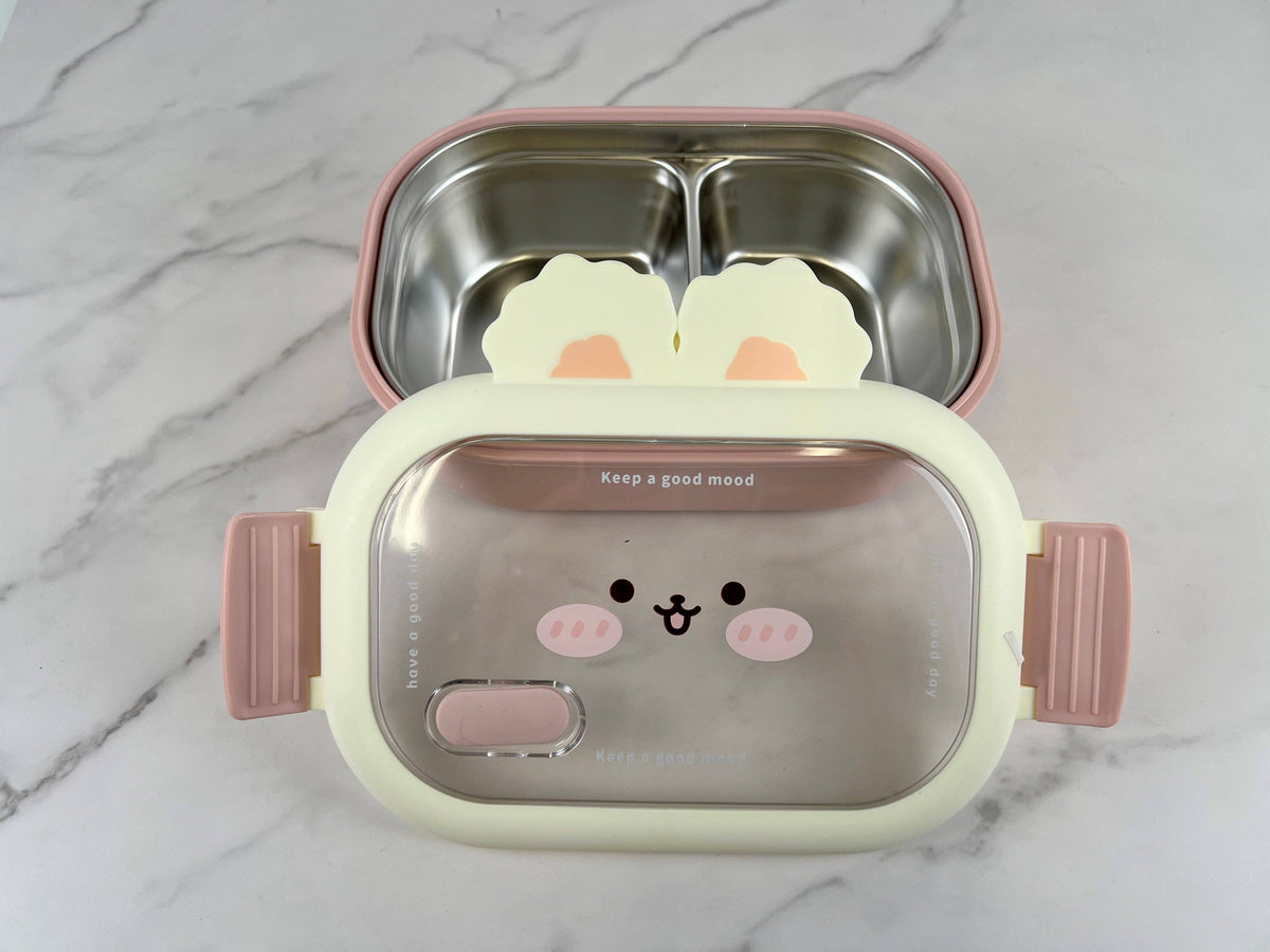 Rabbit Bunny Bento Lunch Box with Stainless Steel Interior Lining (Jap ...