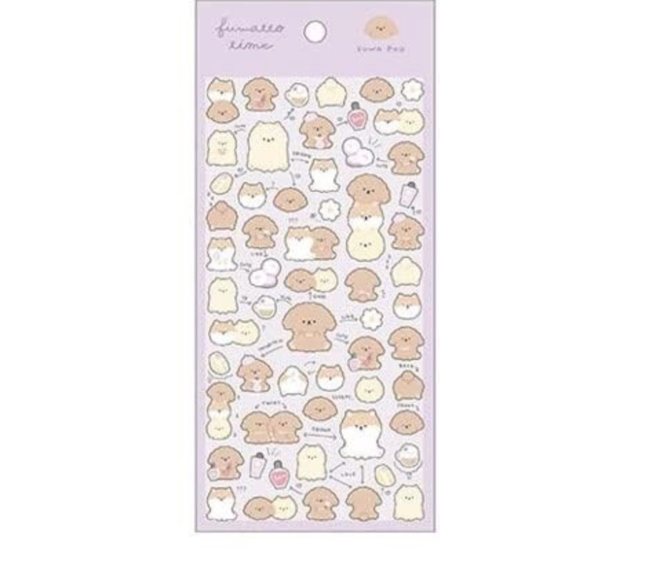 Fuwa Puu Fluffy Time Sticker Sheet (Japan) – WE ARE 1976