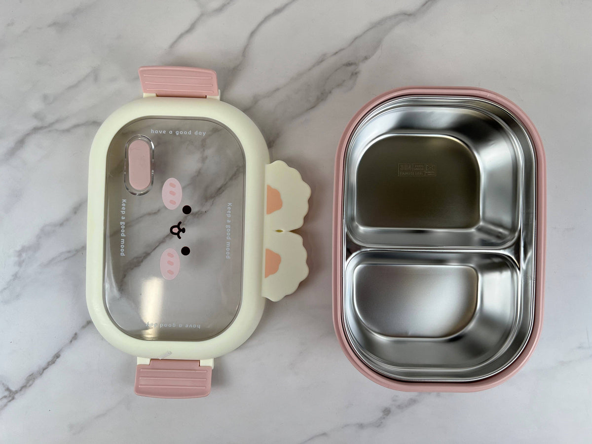 Rabbit Bunny Bento Lunch Box with Stainless Steel Interior Lining (Jap ...