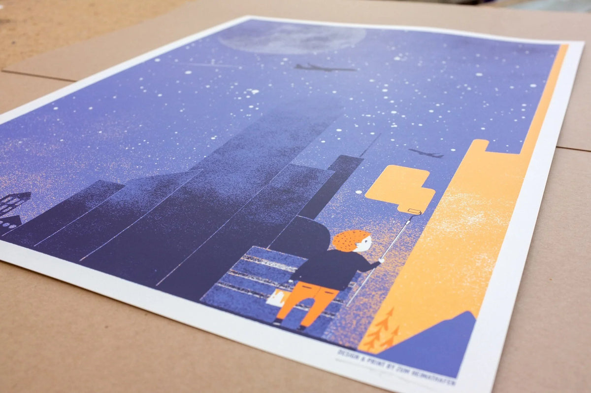 Night All Night Screen Print | Alex Hanke (Hamburg) – WE ARE 1976