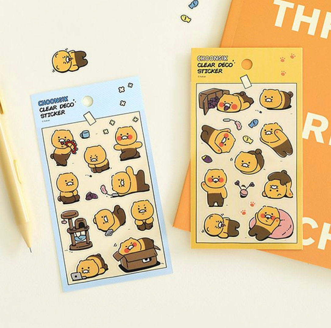 Choonsik Clear Deco Sticker Sheet | Kakao Friends (Korea) – WE ARE 1976