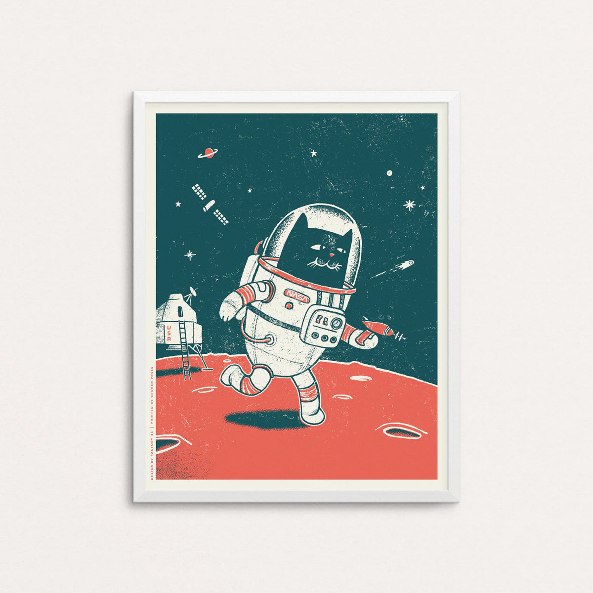 Space Cat Screenprint | Factory 43 (WA) – WE ARE 1976